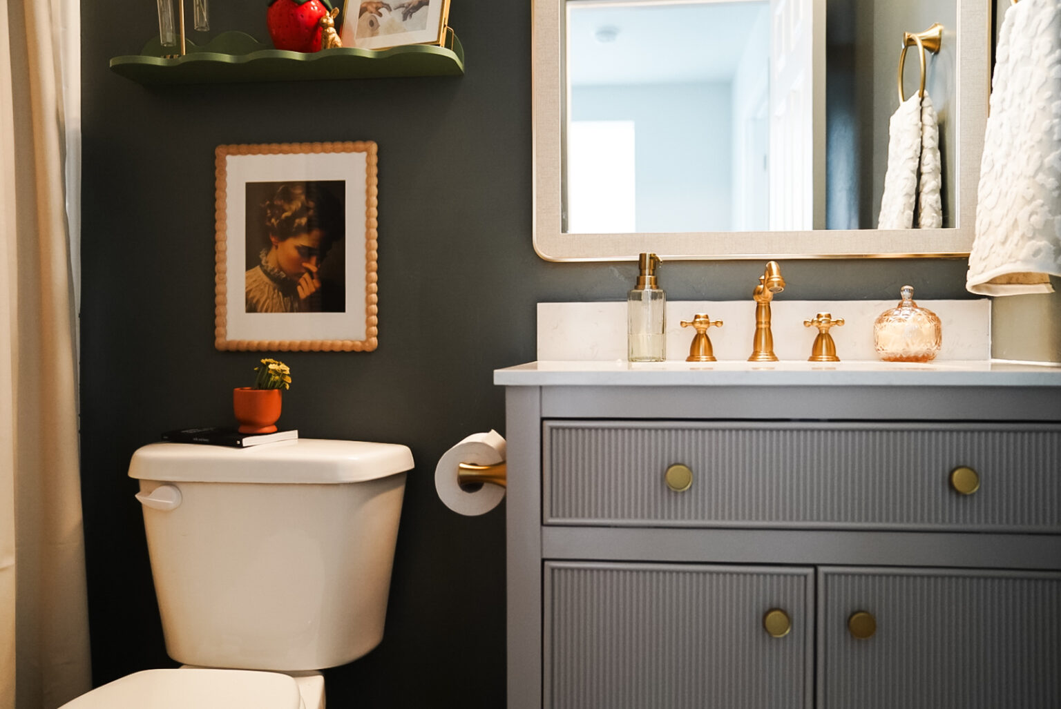 Our Small Bathroom Makeover: From Builder-Grade Basic to Boujee - The ...